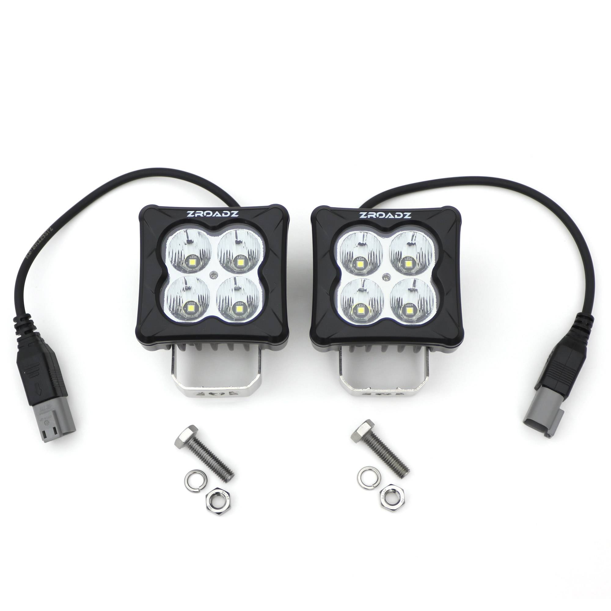 3 inch ZROADZ LED Light Pod Set, G2 Series, Bright White, Flood Beam, 2 ...